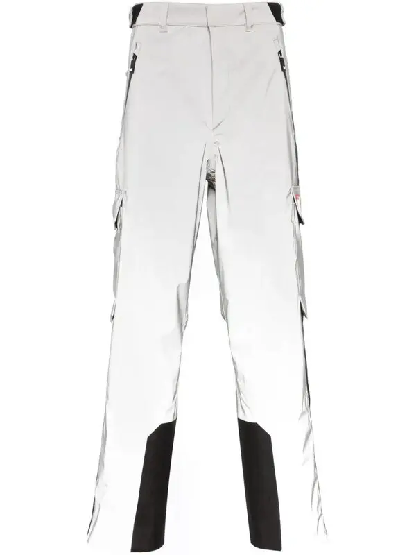 Palm Angels Reflective Logo-tape Ski Trousers - Silver