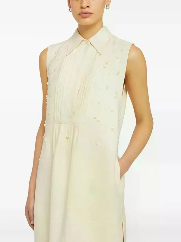 JIL SANDER Pearl-embroidered Shirt Dress
