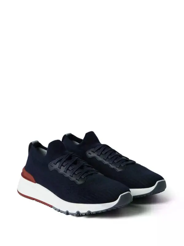 Brunello Cucinelli Lace-up Knitted Sneakers