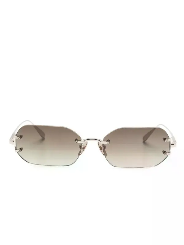 Linda Farrow Magali Rimless Sunglasses - Silver