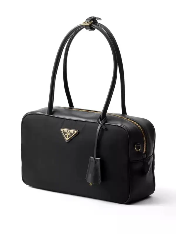 Prada Re-nylon And Leather Tote Bag - Black