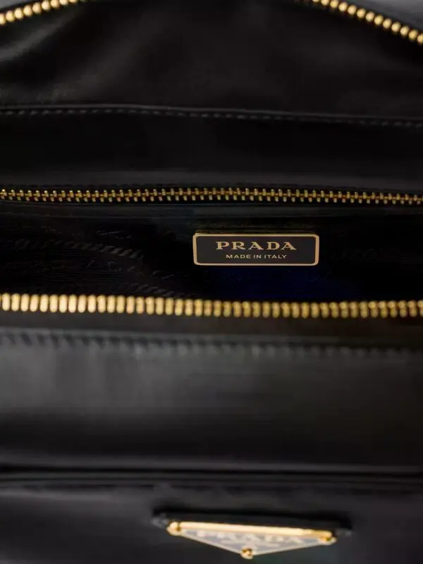 Prada Re-nylon And Leather Tote Bag - Black