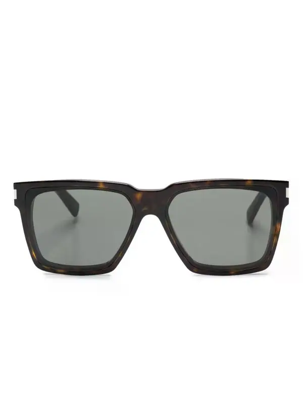 Saint Laurent Tortoiseshell Square Frame Sunglasses - Brown