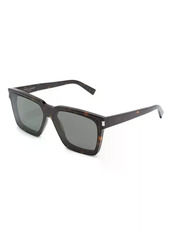 Saint Laurent Tortoiseshell Square Frame Sunglasses