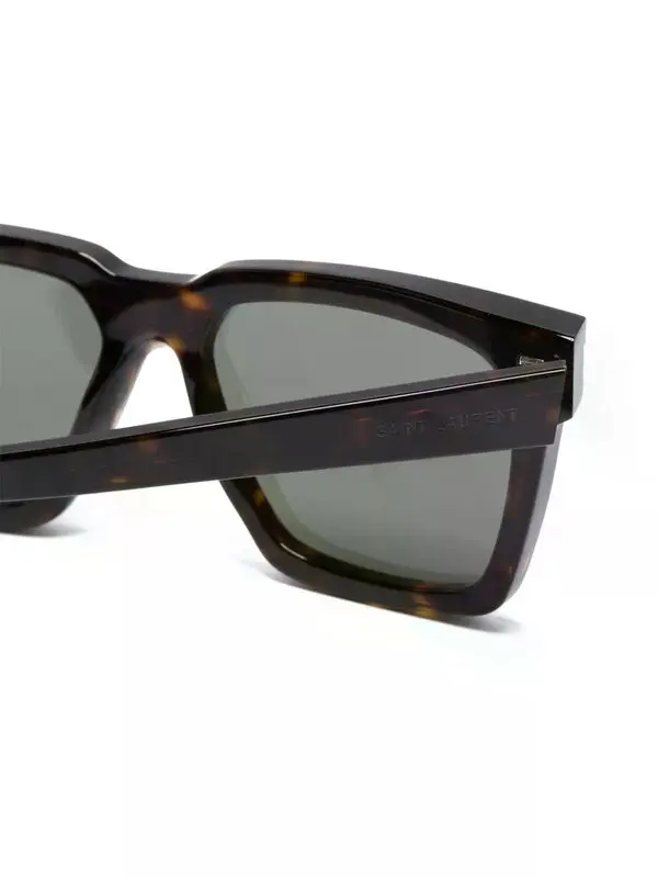 Saint Laurent Tortoiseshell Square Frame Sunglasses
