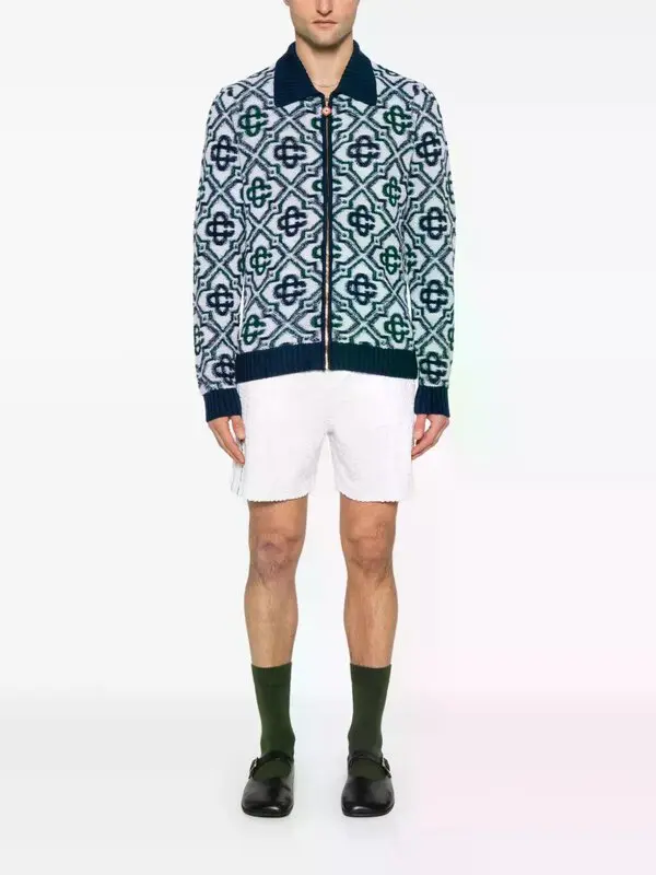 Casablanca Monogram-jacquard Cardigan