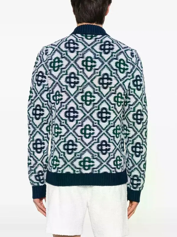 Casablanca Monogram-jacquard Cardigan