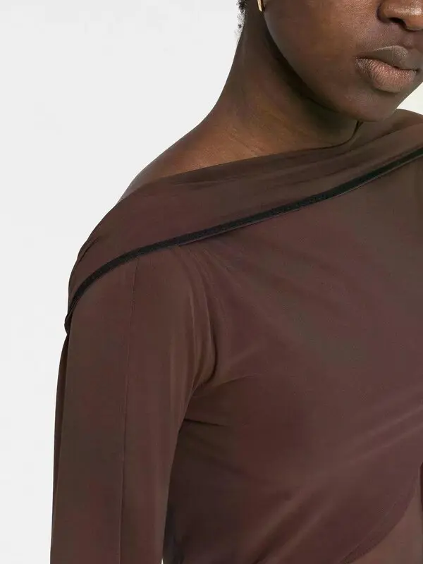 Jacquemus Asymmetric Cropped Bodysuit