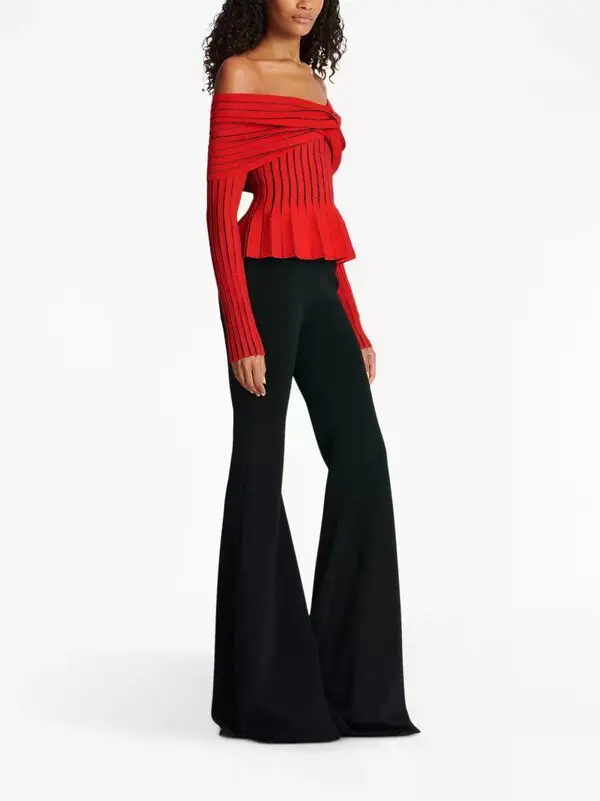 Balmain Knotted Off-shoulder Top