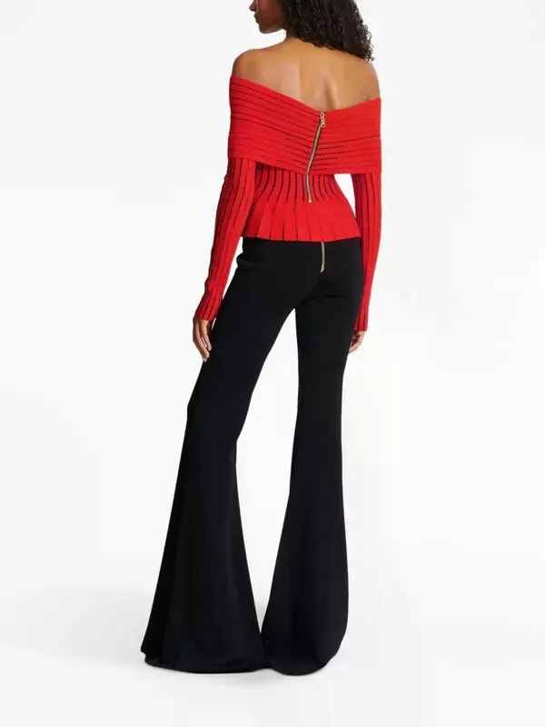 Balmain Knotted Off-shoulder Top