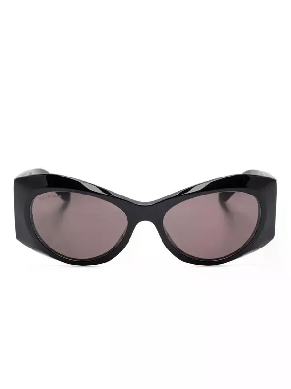 Balenciaga Oval-frame Sunglasses - Black