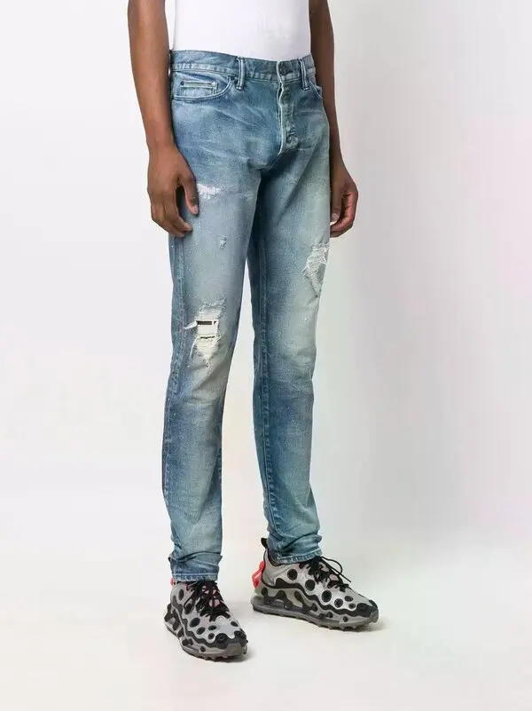 John Elliott Mid-rise Distressed Jeans