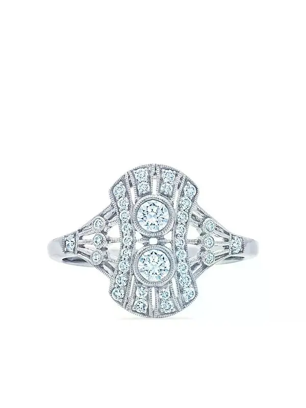 Kwiat 18kt White Gold Diamond Splendor Petite Filigree Ring - Silver
