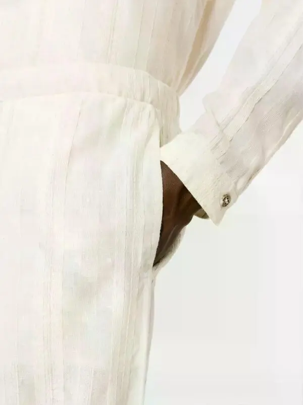 AMIR SLAMA Striped Straight-leg Trousers