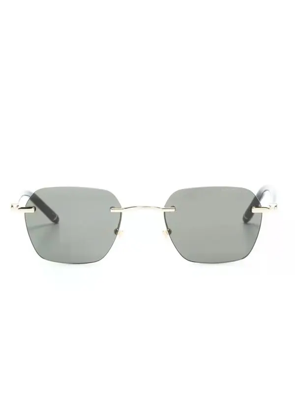 Montblanc Rimless Square-frame Sunglasses - Black