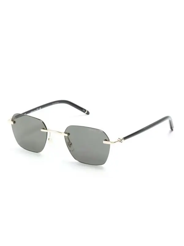 Montblanc Rimless Square-frame Sunglasses - Black