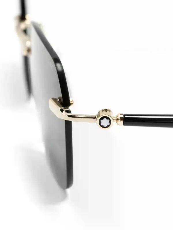 Montblanc Rimless Square-frame Sunglasses - Black