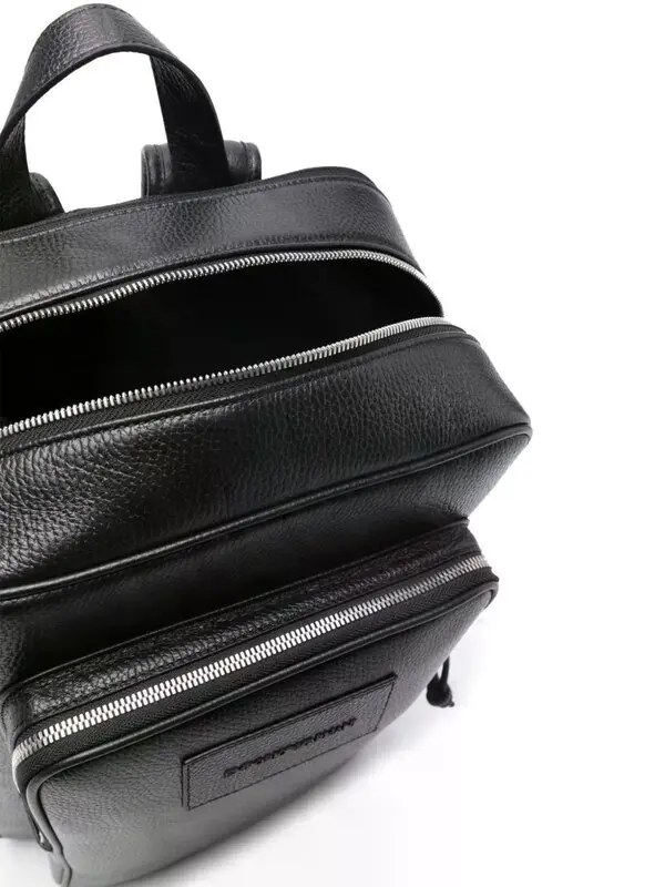 Emporio Armani Grained-leather Backpack