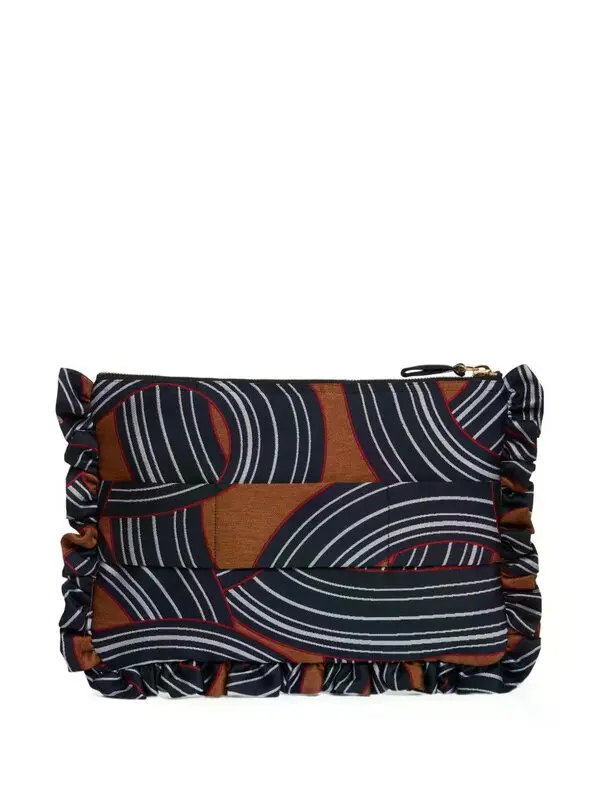 La DoubleJ Jacquard Clutch Bag - Brown