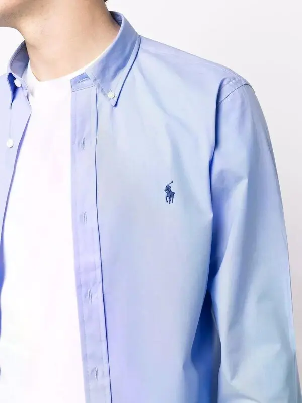 Polo Ralph Lauren Long-sleeve Buttoned Collar Shirt - Blue