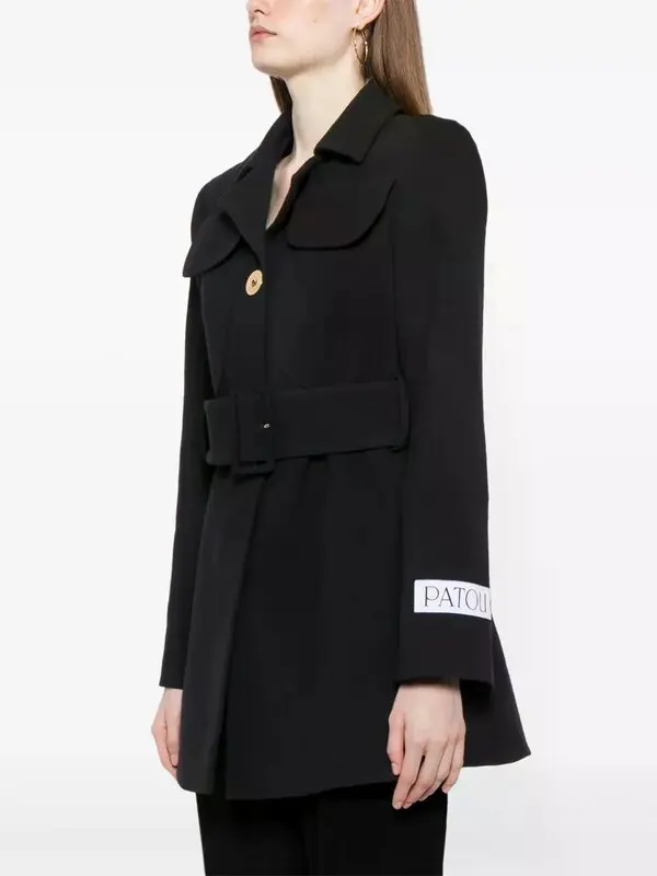 PATOU Belted Virgin-wool Coat