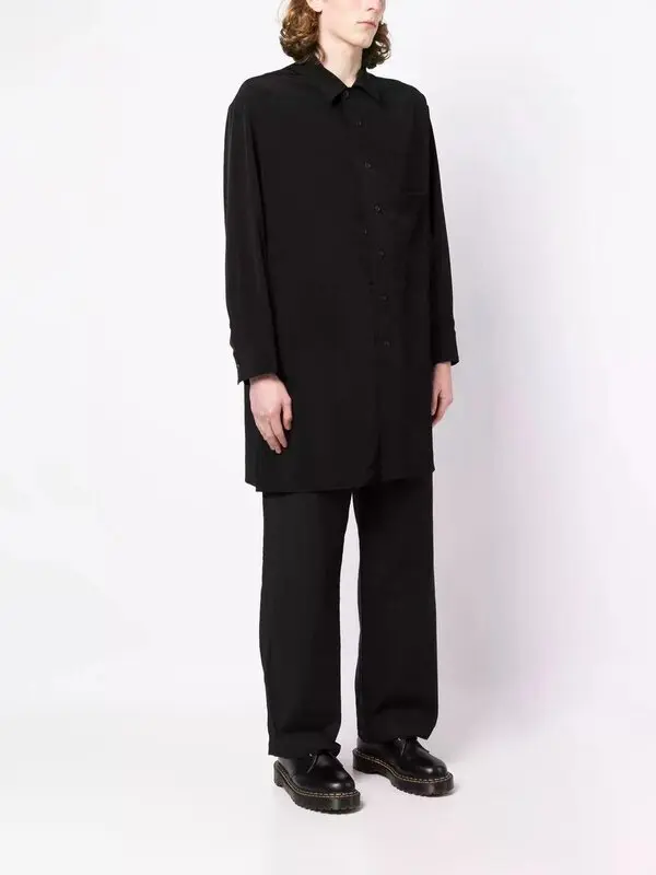 Yohji Yamamoto Patch-pocket Long-sleeve Shirt
