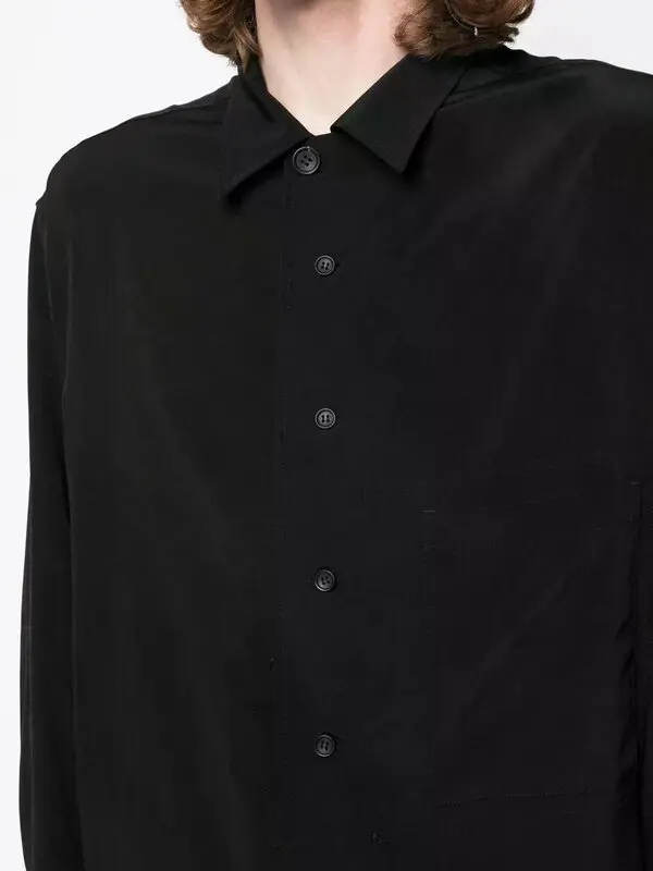 Yohji Yamamoto Patch-pocket Long-sleeve Shirt