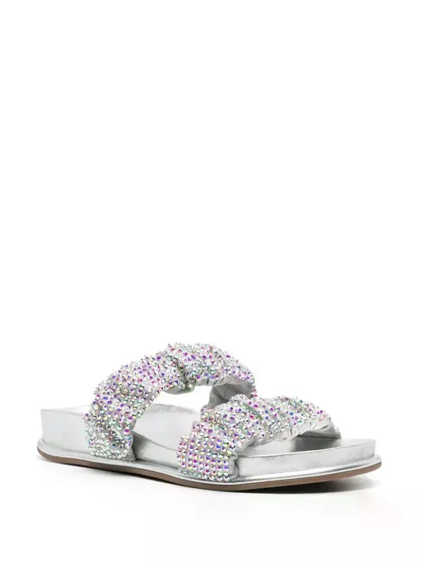 LE SILLA Pool Side Embellished Calf Leather Sandals