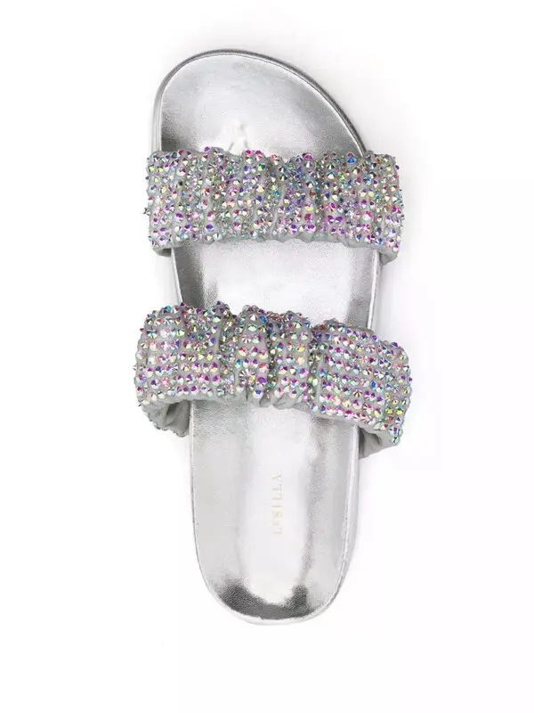 LE SILLA Pool Side Embellished Calf Leather Sandals