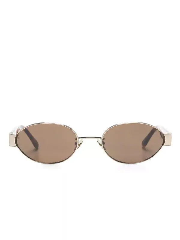 Linda Farrow Sadie Oval Sunglasses - Brown