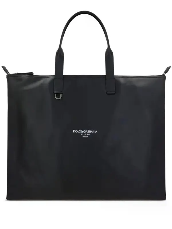 Dolce & Gabbana Leather Tote Bag - Black