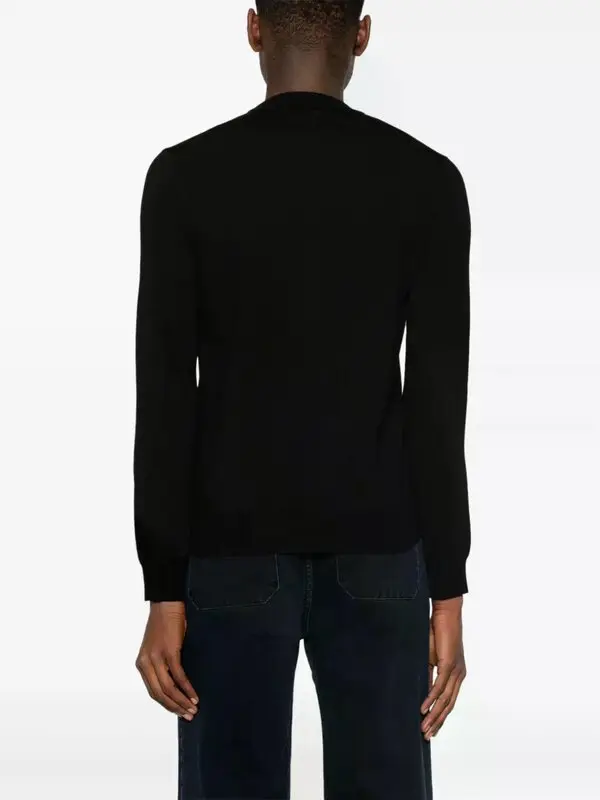 Lacoste Crocodile-patch Sweater - Black