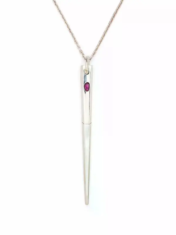 PARTS OF FOUR Big Spike Pendant Necklace - Silver