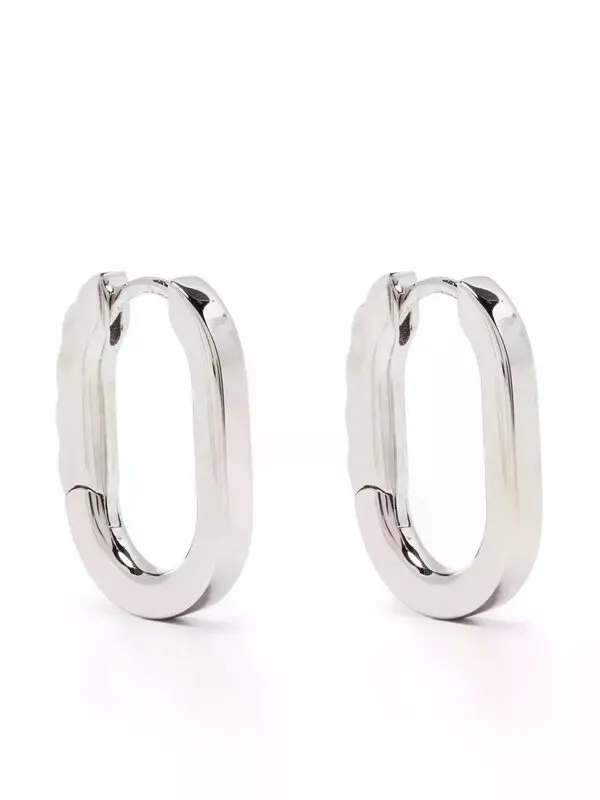 MARIA BLACK Woods Hoop Earrings - Silver
