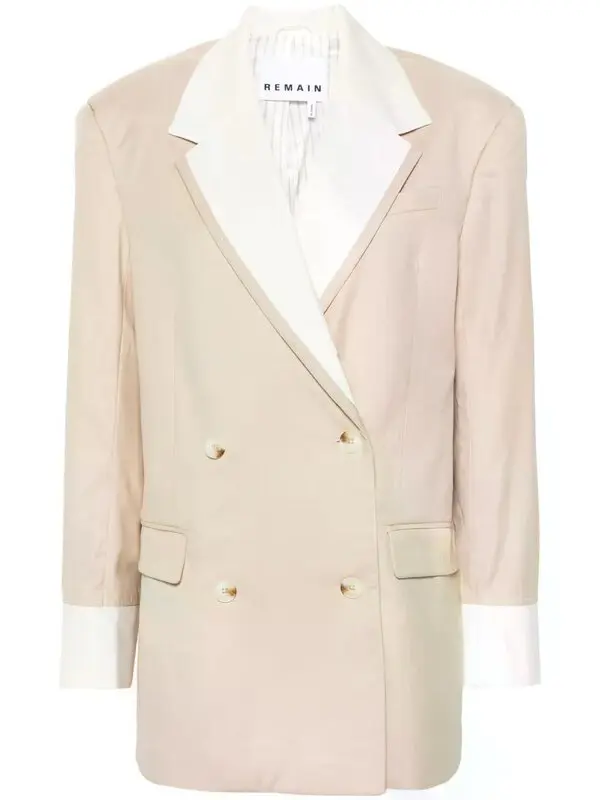 Remain Birger Christensen Two-tone Double-breasted Blazer