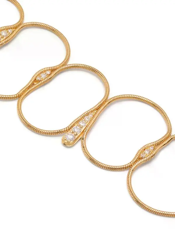 Fernando Jorge 18kt Yellow Fluid Diamond Bracelet