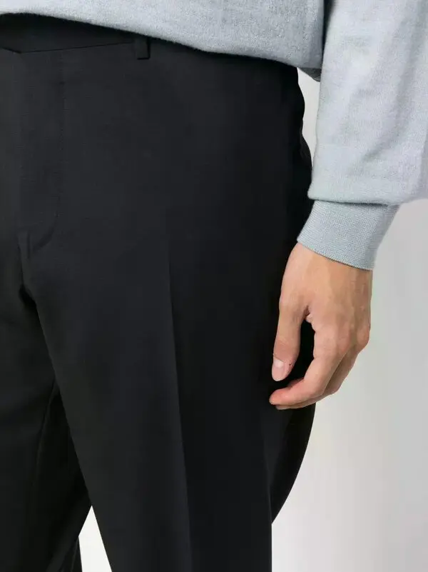 Canali Straight-leg Wool Tailored Trousers - Blue