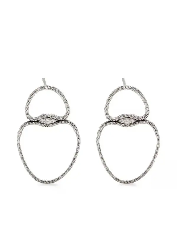 Fernando Jorge 18kt White Gold Fluid Diamond Earrings - Silver