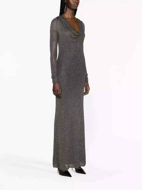 Blumarine Cowl-neck Maxi Dress