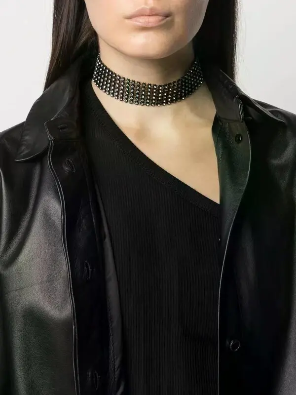 MANOKHI Crystal-embellished Mesh Choker