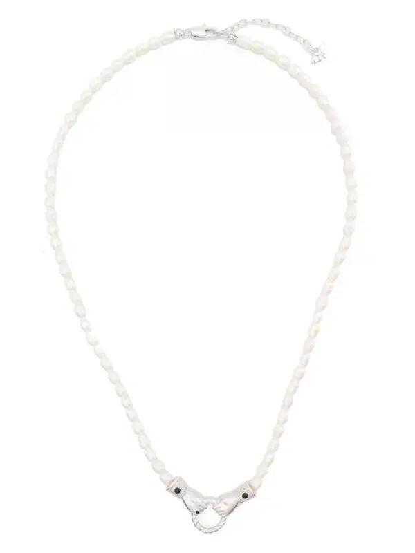 MISSOMA X Harris Reed In Good Hands Pearl Necklace - Silver