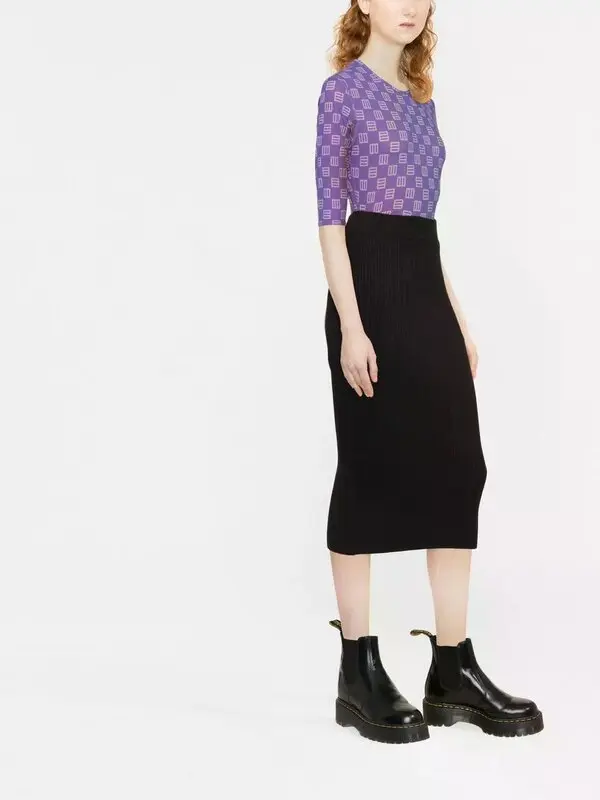 Versace Knitted Midi Skirt