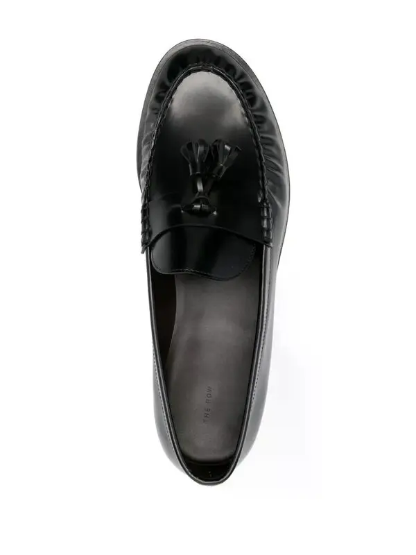 THE ROW Tassel-embellished Leather Loafers