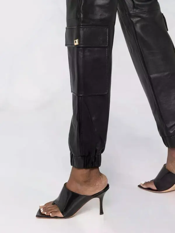 Philipp Plein Leather Jogging Trousers