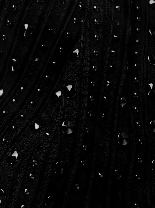 Versace Plissé-knit Sleeveless Minidress