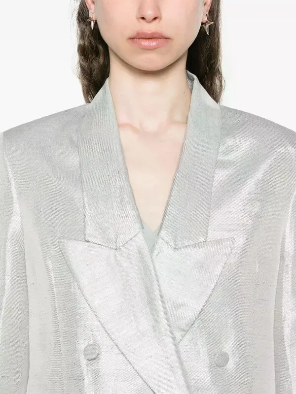 RAME Metallic Double-breasted Blazer