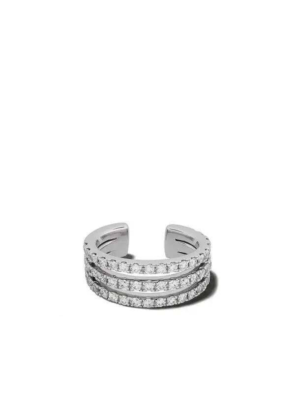 WE BY WHITEBIRD 18kt White Gold Diamond Joséphine Earcuff - Silver