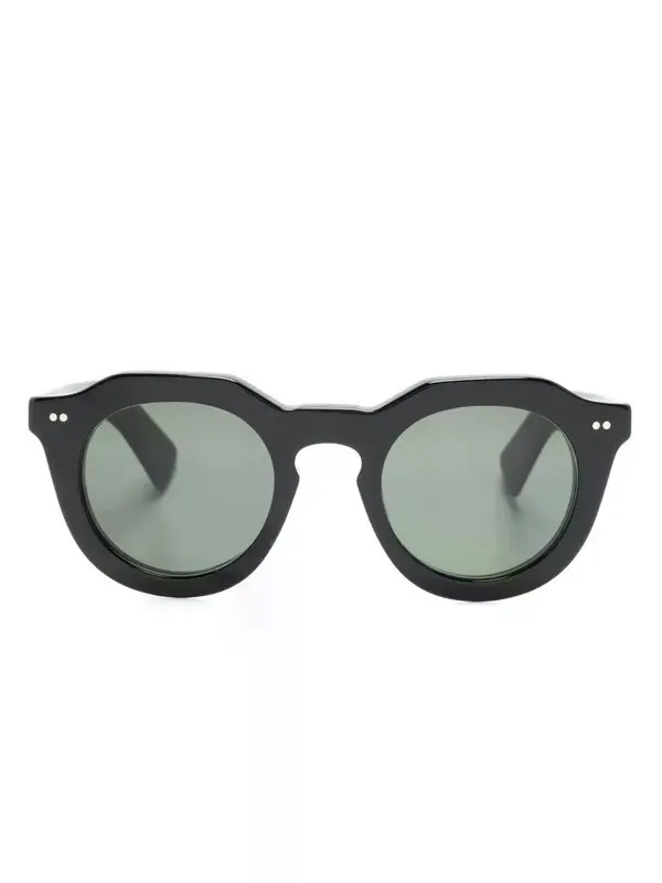 LESCA Toro Round-frame Sunglasses - Black