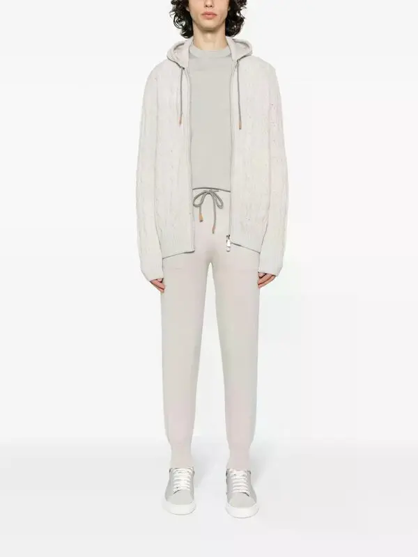 Eleventy Drawstring-fastening Cashmere Track Pants