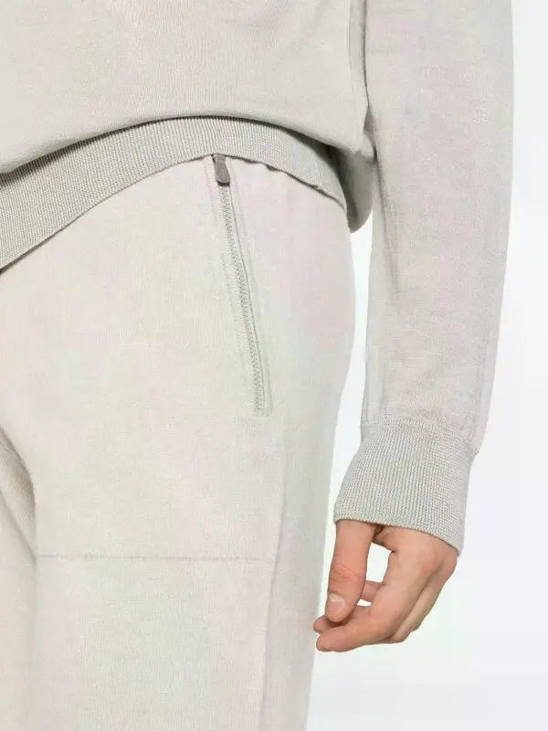 Eleventy Drawstring-fastening Cashmere Track Pants